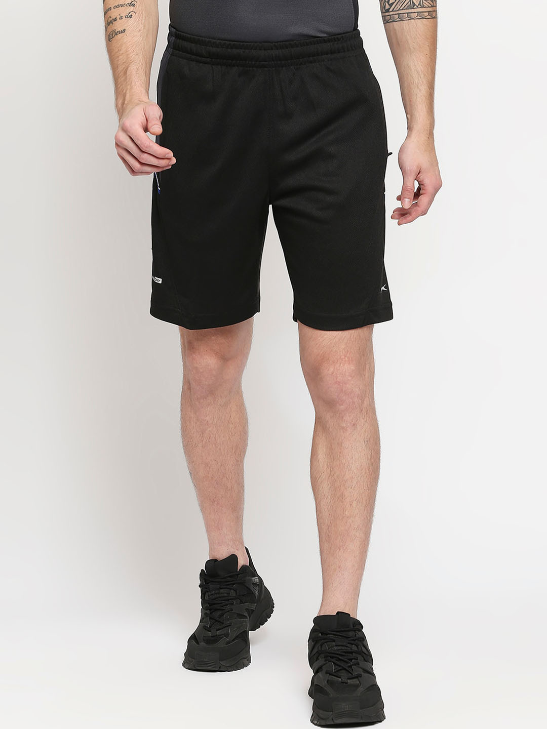 Buy Black Panther Men Black Running Sports Shorts - Shorts for Men ...