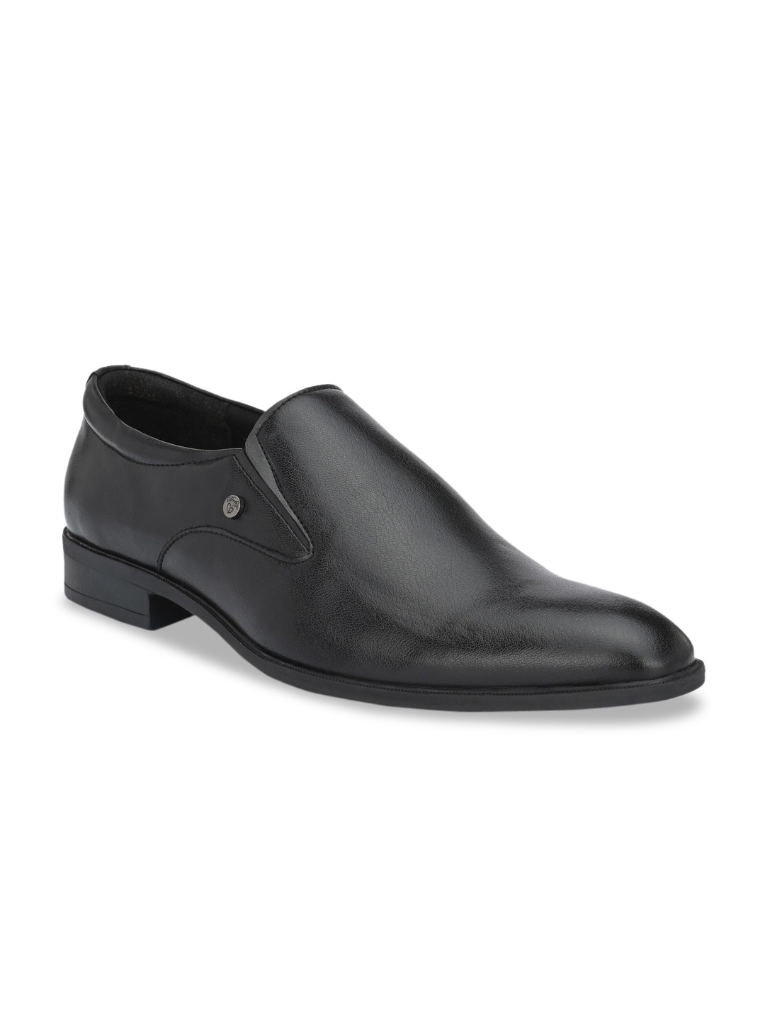 Buy Delize Men Black Solid Formal Slip Ons - Formal Shoes for Men ...
