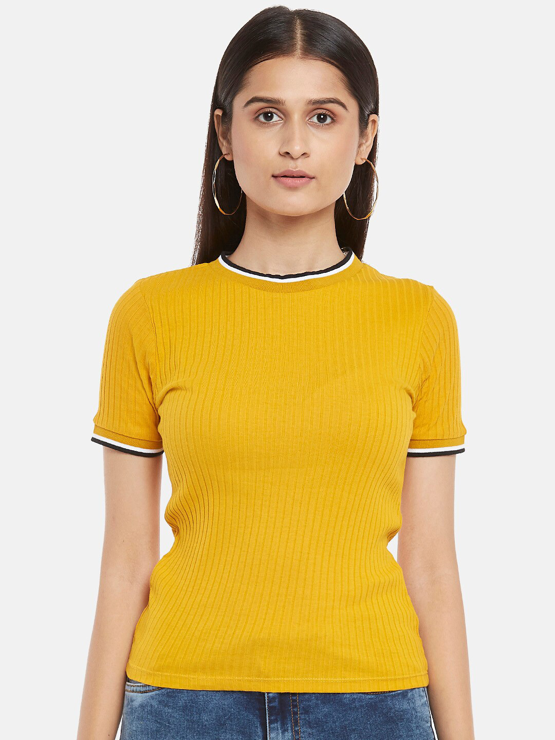Buy People Yellow Solid Top - Tops for Women 16911830 | Myntra