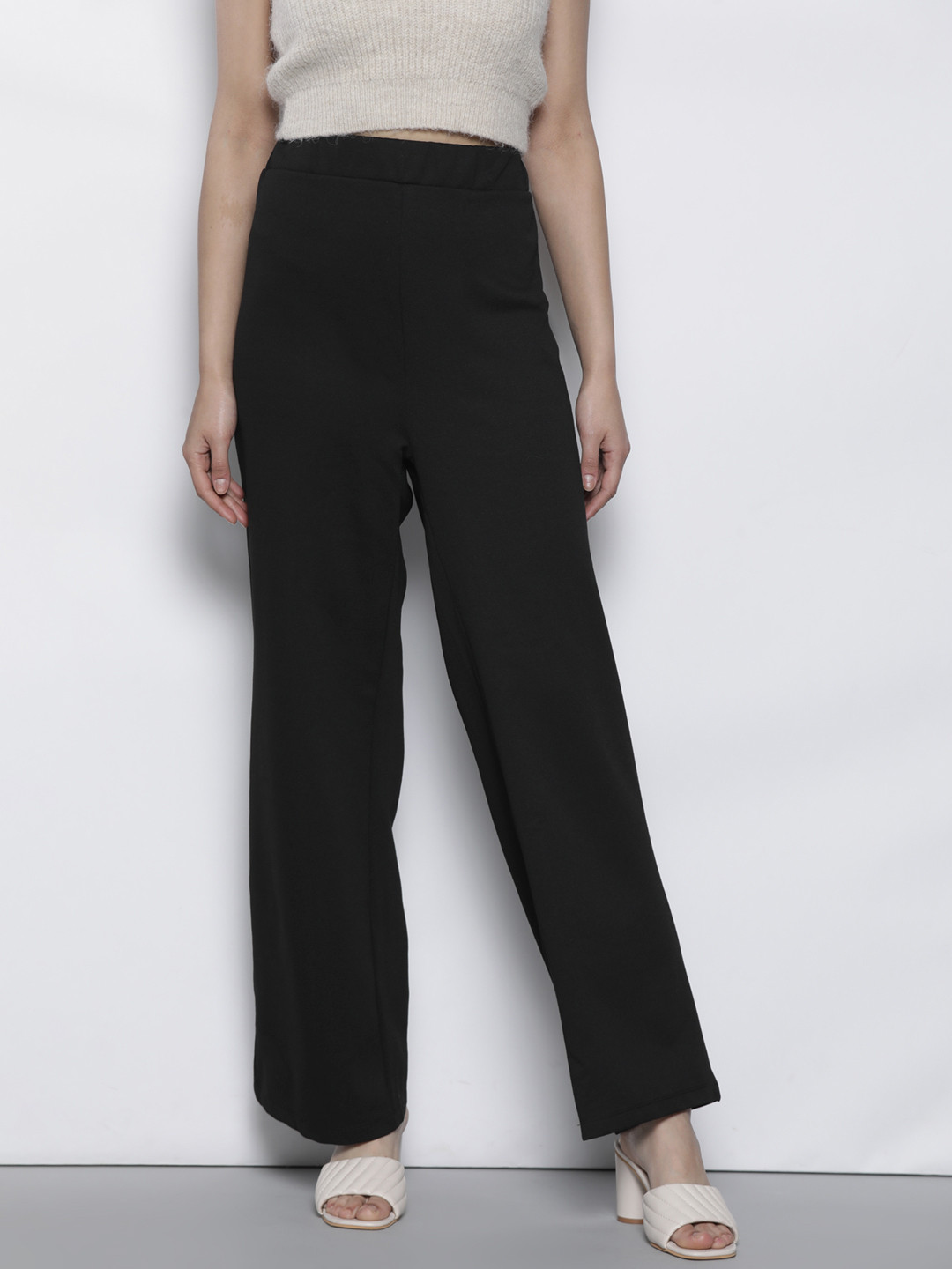 Buy DeFacto Women Black Trousers - Trousers for Women 16913648 | Myntra