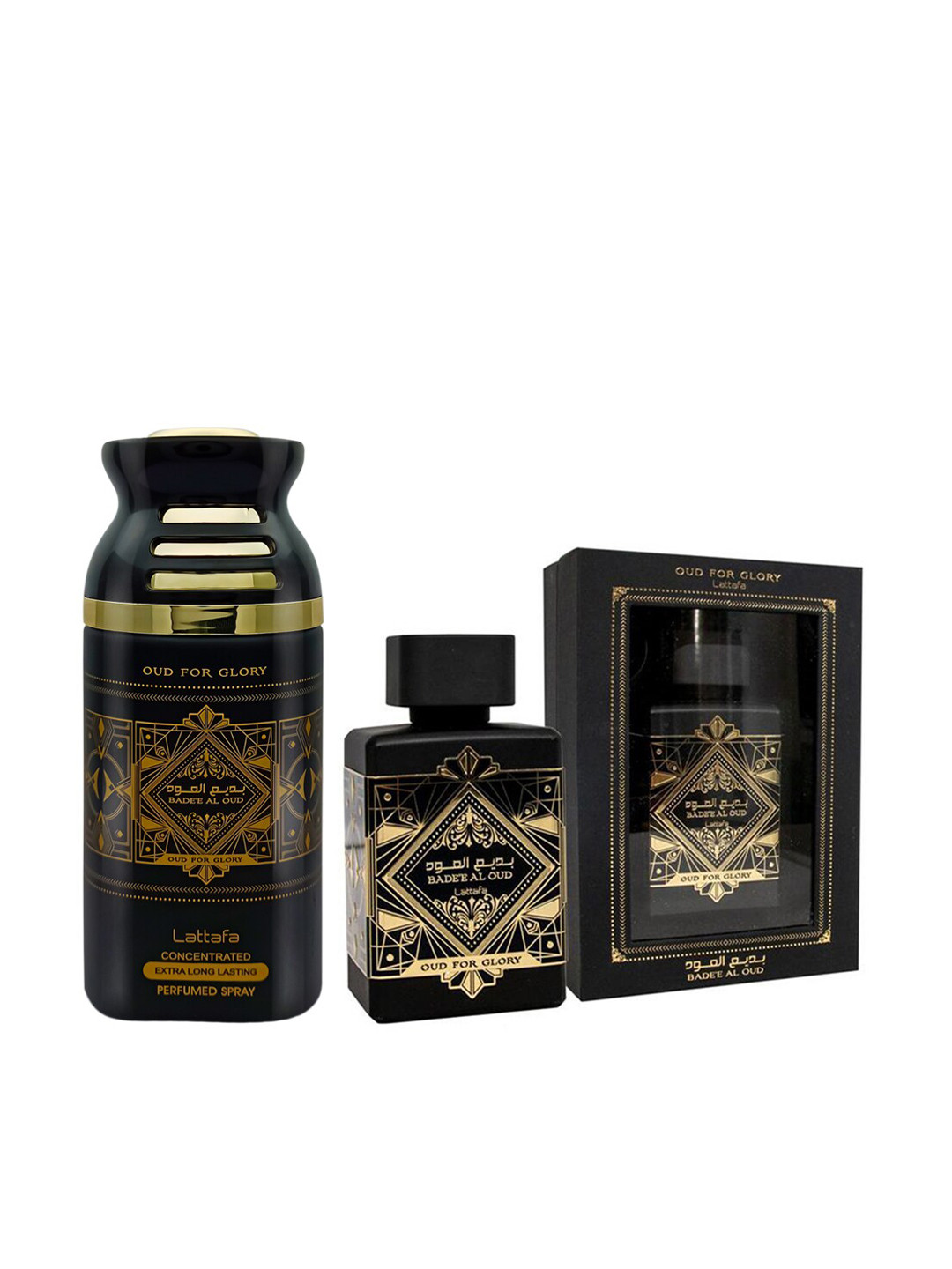 Buy Lattafa Set Of Badee Al Oud Oud For Glory Eau De Perfume ...
