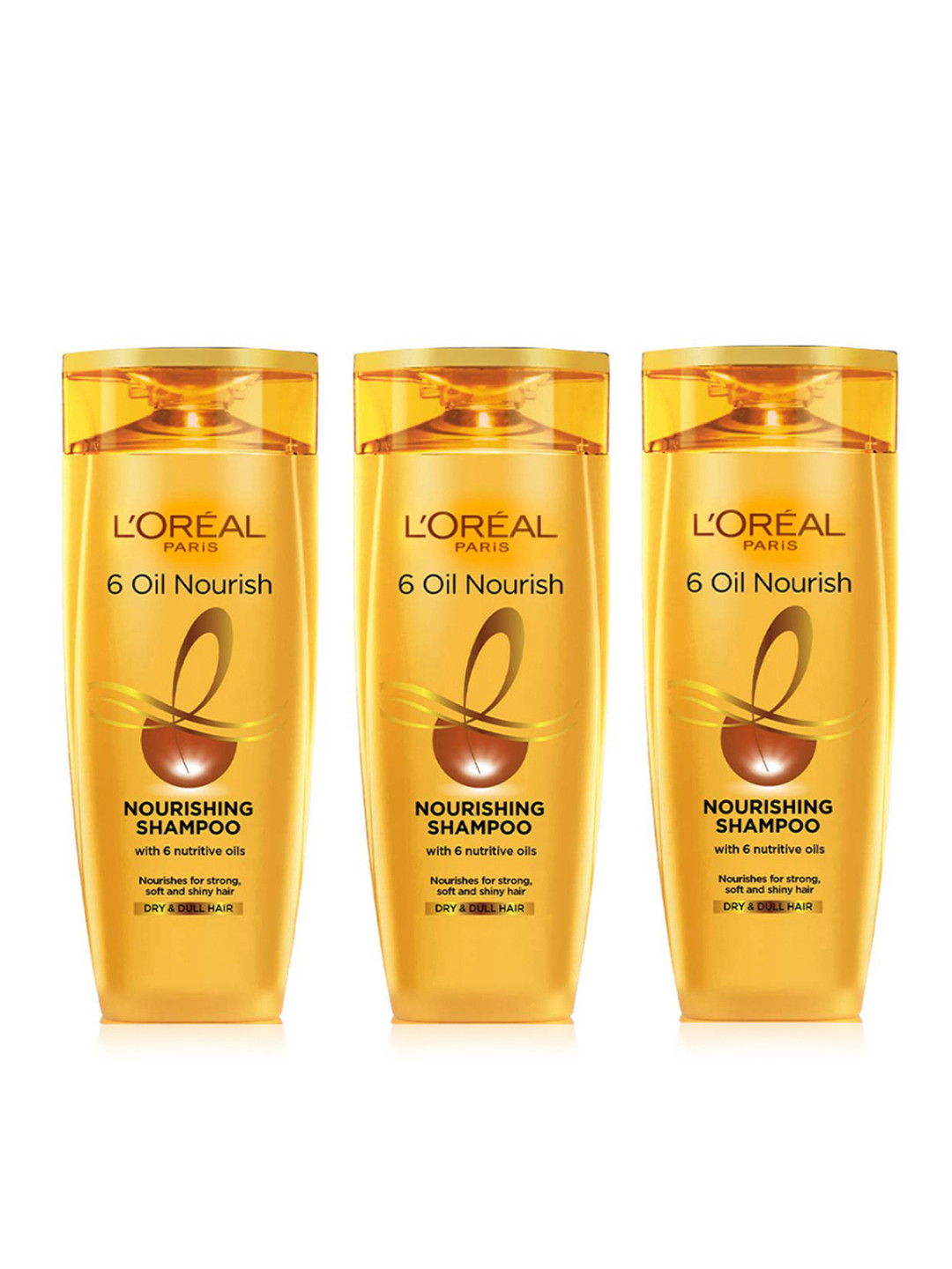 Buy LOreal Paris Set Of 3 6 Oil Nourish Shampoos 180 Ml Each - Shampoo ...