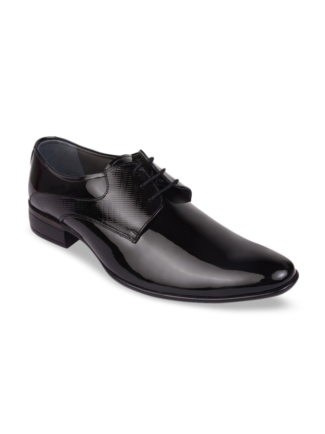 Buy Regal Men Black Textured Formal Derbys - Formal Shoes for Men ...
