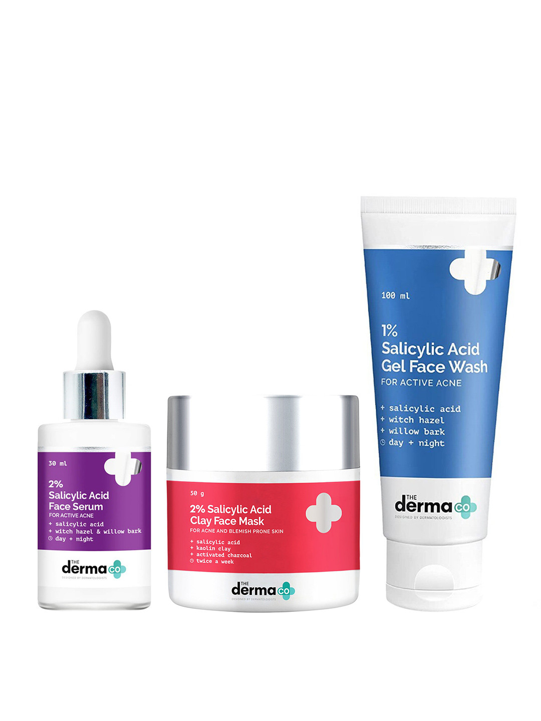 Buy The Derma Co. Set Of Salicylic Acid Face Wash, Face Mask & Face ...
