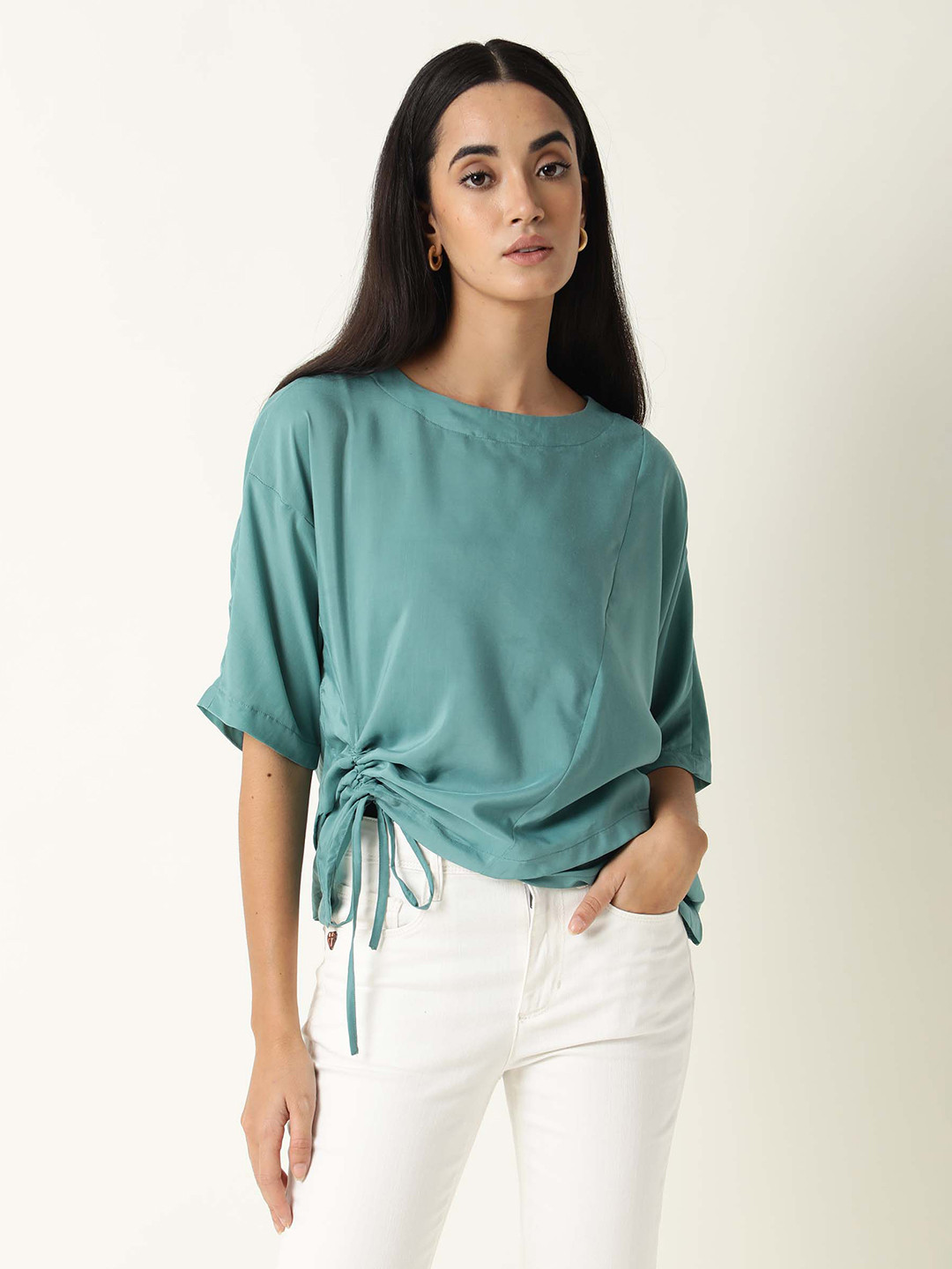 Buy RAREISM Green Extended Sleeves Top - Tops for Women 16925714 | Myntra