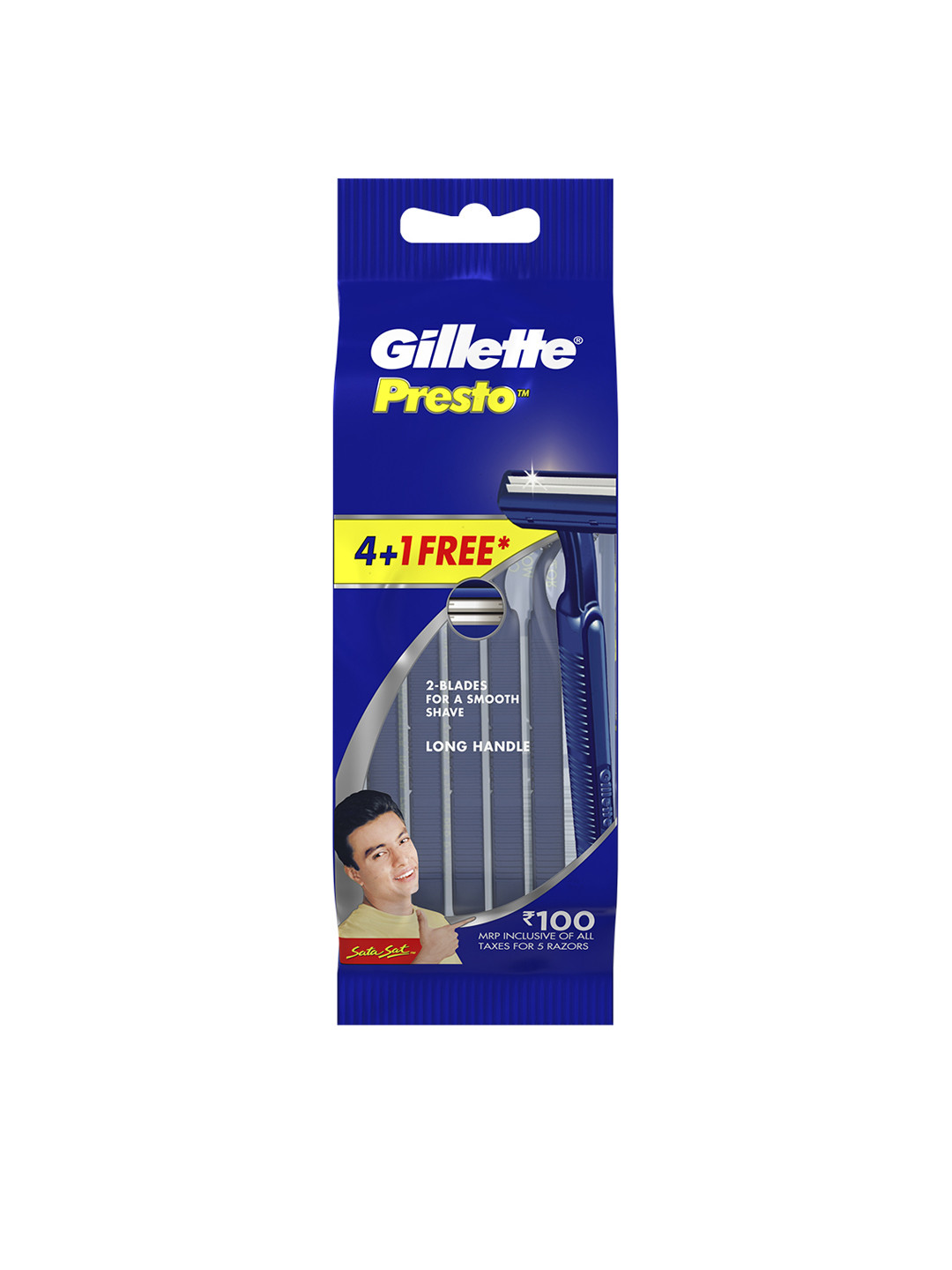 Buy Gillette Men Set Of 5 Presto Manual Shaving Razors - Razors And ...