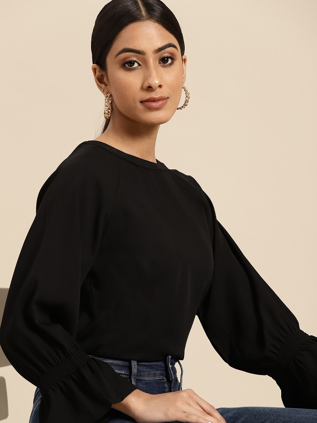 Buy All About You Women Black Solid Top - Tops for Women 16931764 | Myntra