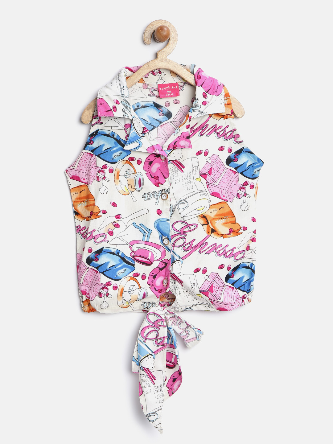 Buy Tiny Girl Multicoloured Print Shirt Style Top - Tops for Girls ...