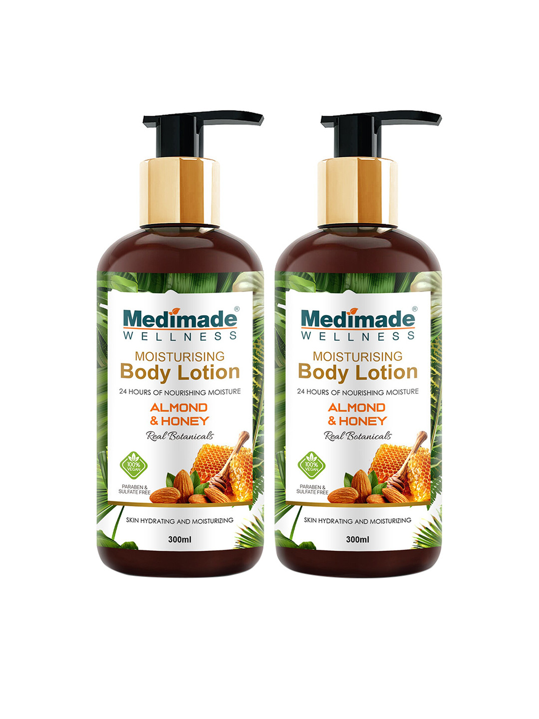 Buy Medimade Set Of 2 Almond And Honey Body Lotion 600ml - Body Lotion ...