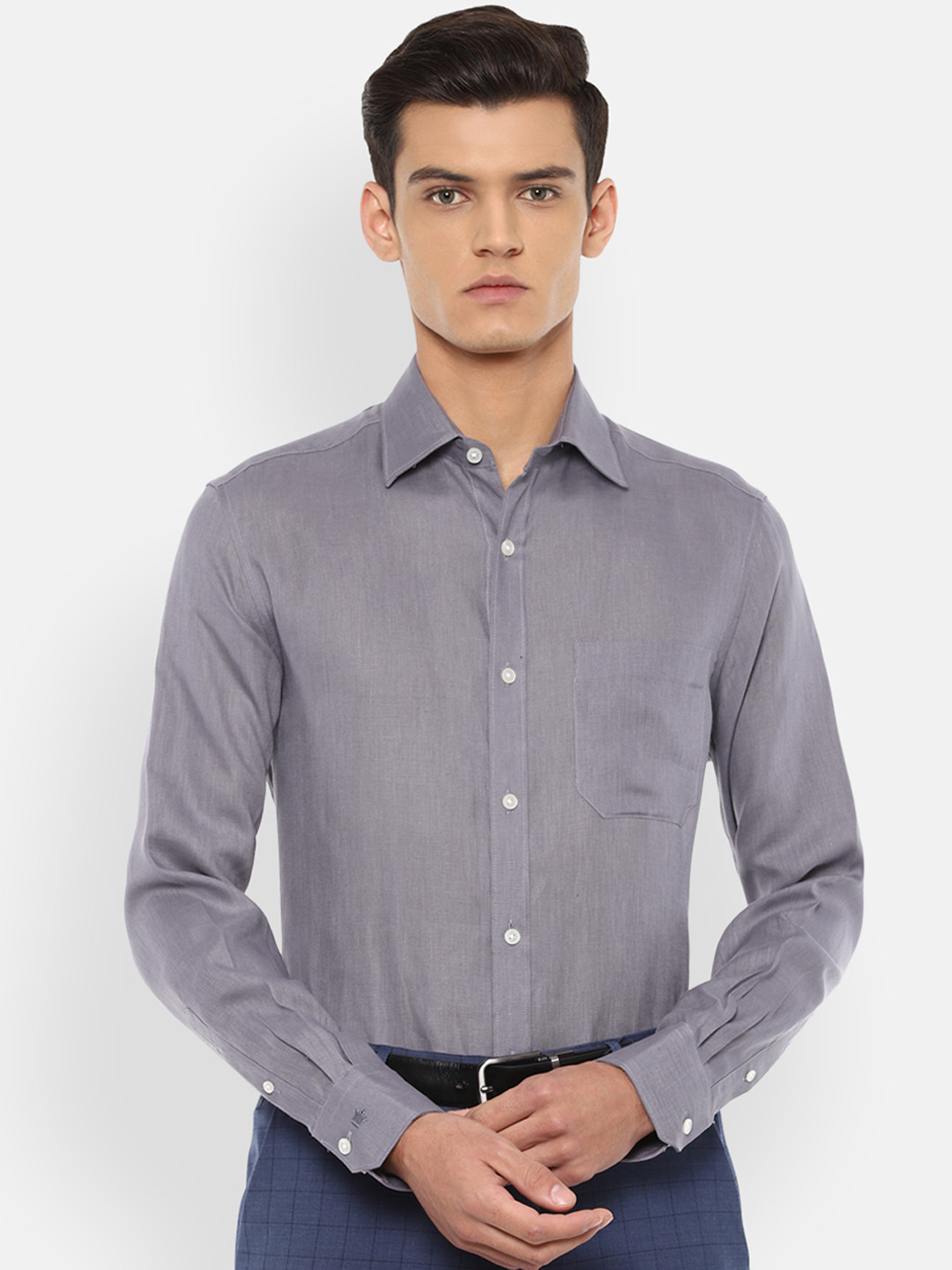 Buy Louis Philippe Men Grey Formal Shirt - Shirts for Men 16938760 | Myntra