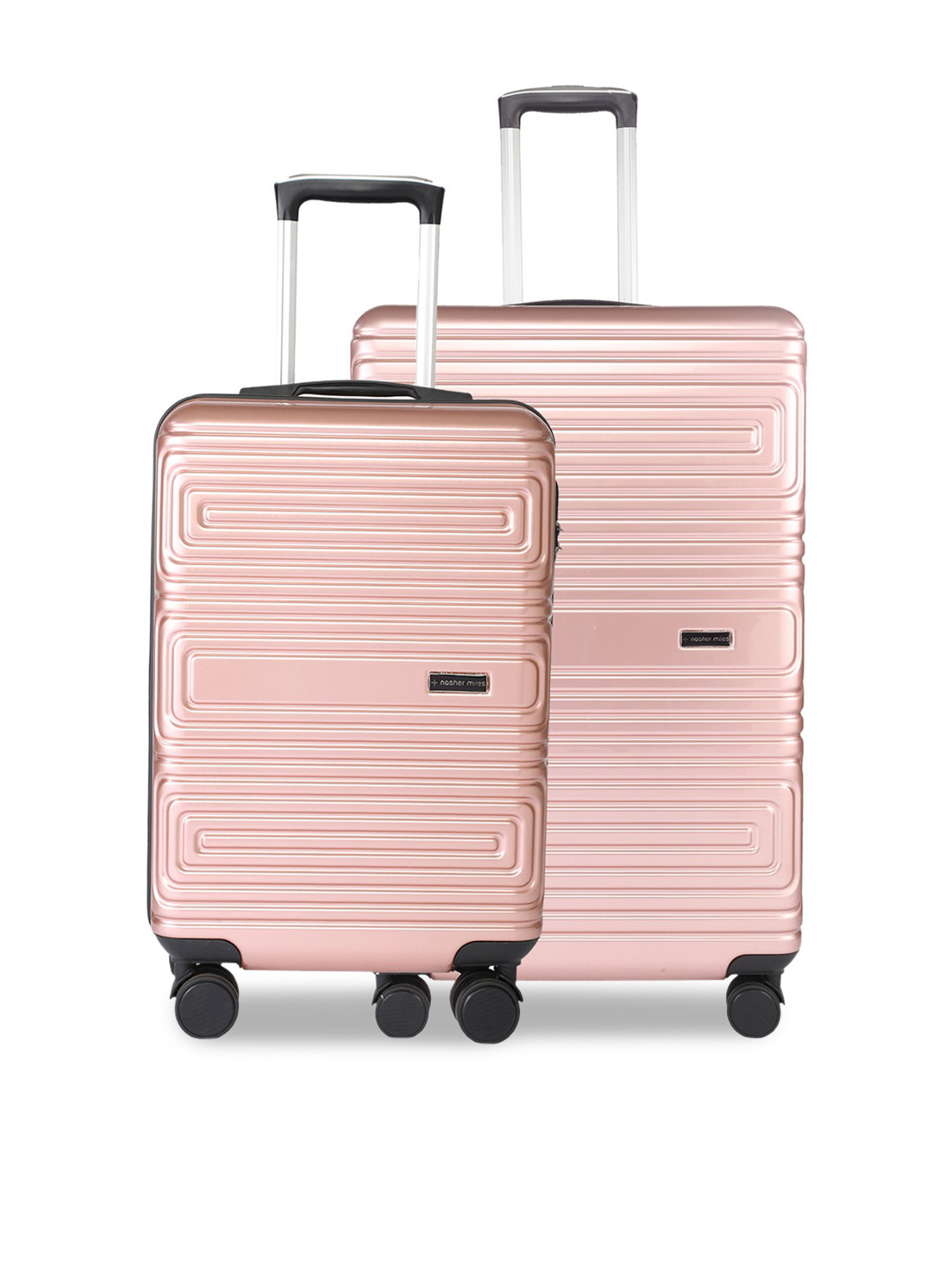 Buy Nasher Miles Unisex Rose Gold Set Of 2 Trolley Bags - Trolley Bag ...
