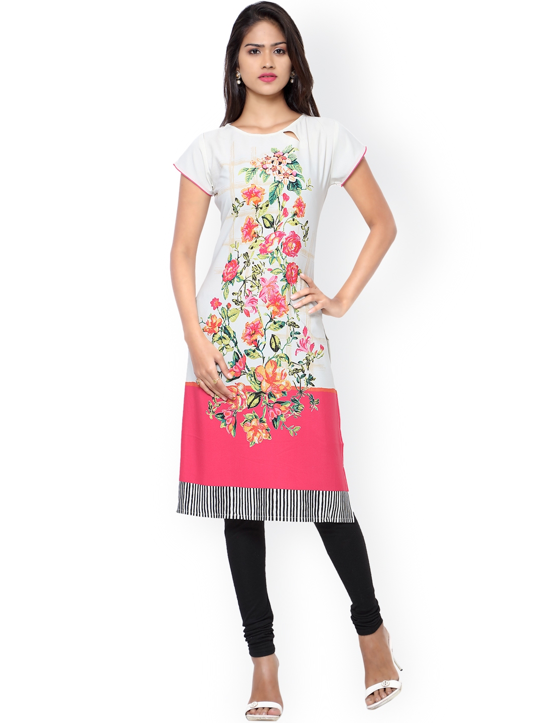Buy Inddus Women Cream Coloured Printed Straight Kurta - Kurtas for ... Buy Inddus Women Cream Coloured Printed Straight Kurta - Kurtas for ...