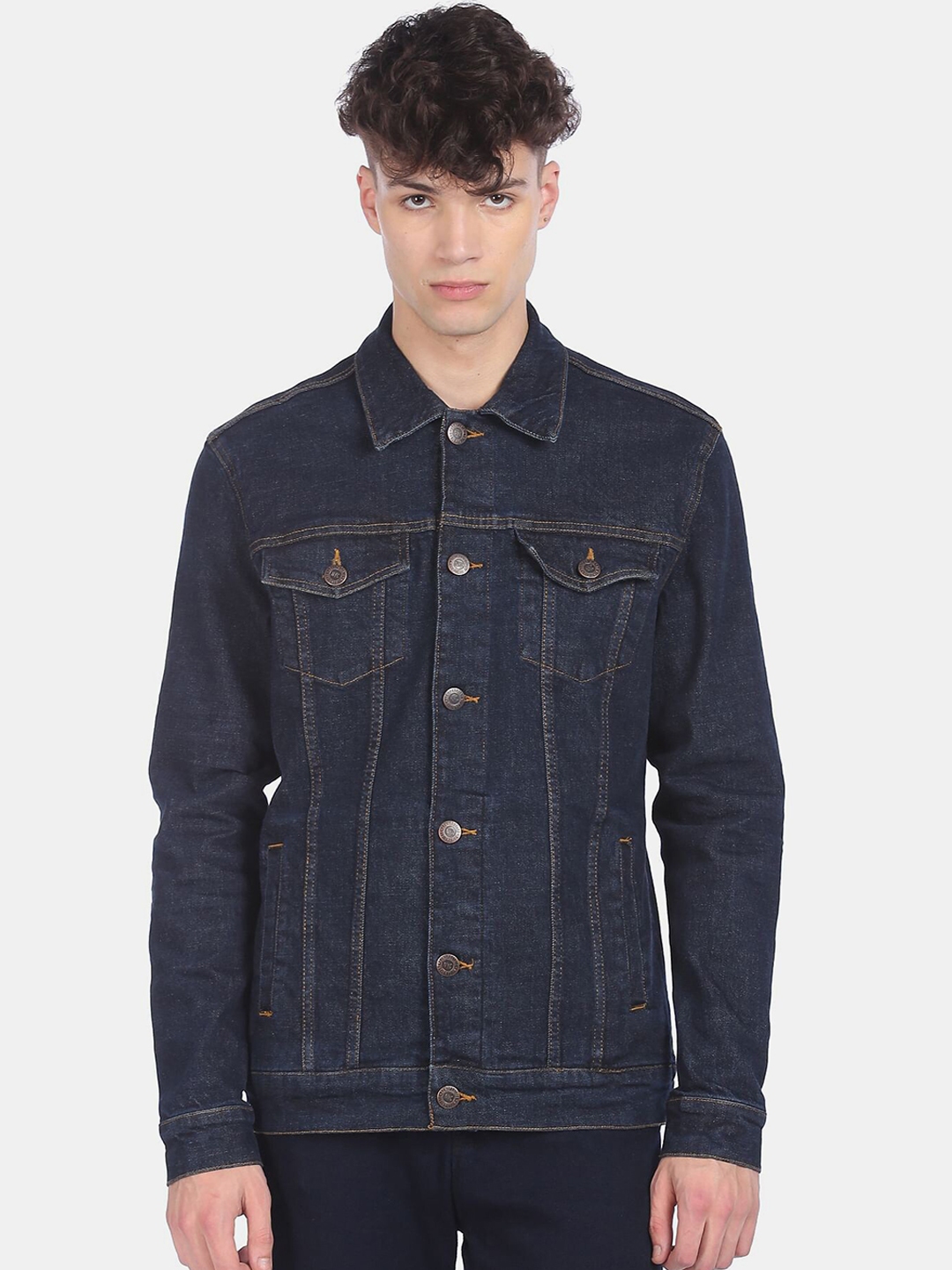 Buy Aeropostale Men Blue Denim Jacket Jackets For Men 16941754 Myntra