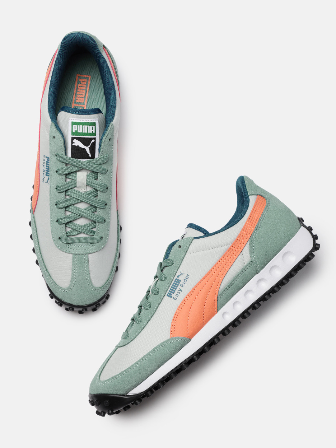 Buy Puma Unisex Green Leather Easy Rider II Trainers - Casual Shoes for ...