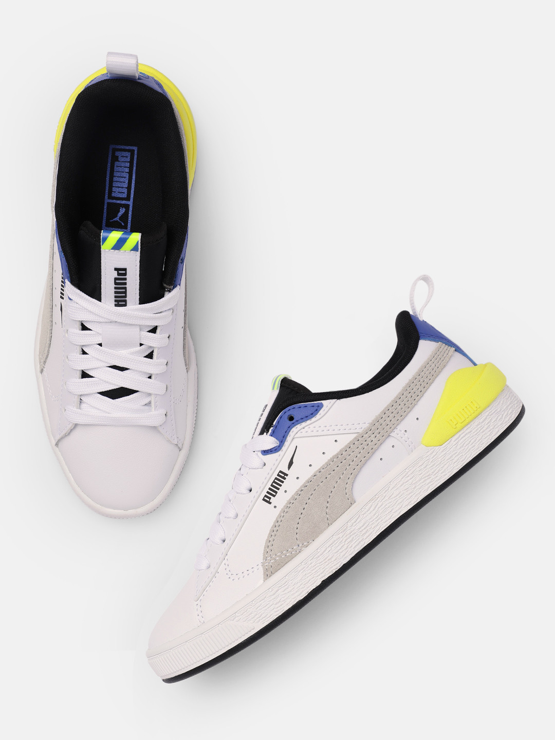 Buy Puma Men White Solid Suede Block LTH Regular Sneakers - Casual ...