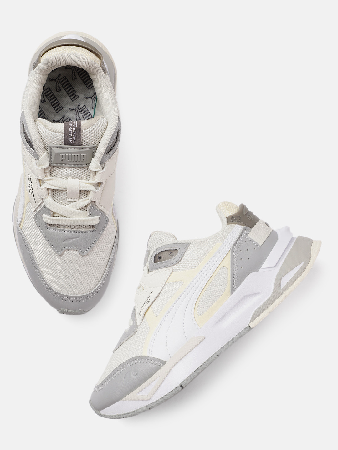 Buy Puma Unisex White & Grey Colourblocked Sneakers - Casual Shoes for ...