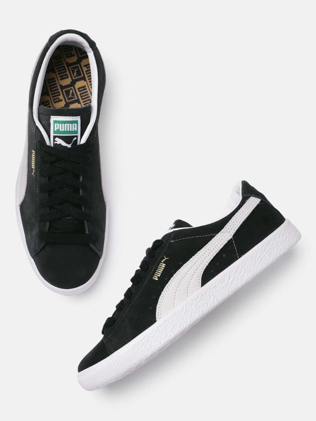 Buy Puma Unisex Black Suede Vintage Colourblocked Sneakers - Casual ...