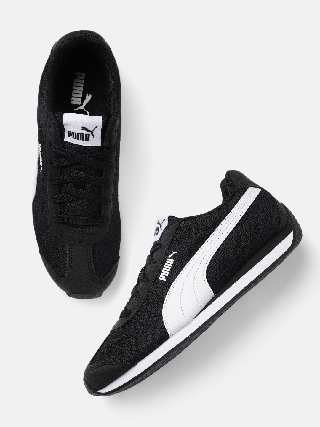 Buy Puma Unisex Black Solid Sneakers - Casual Shoes for Unisex 16943416 ...