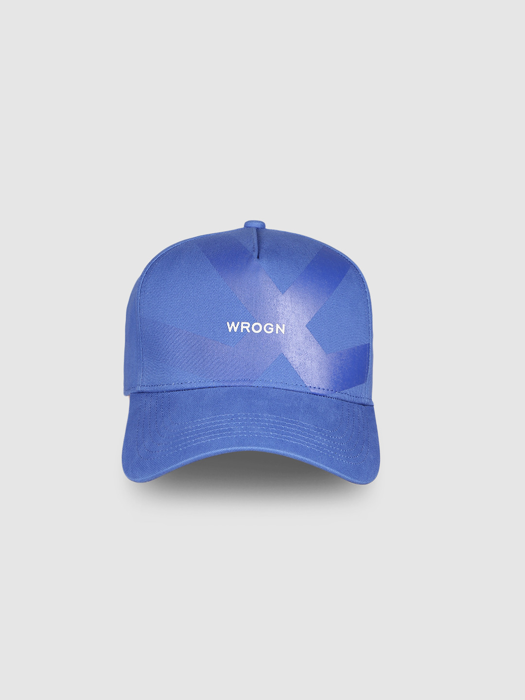 Buy WROGN Unisex Blue Printed Pure Cotton Baseball Cap - Caps for ...