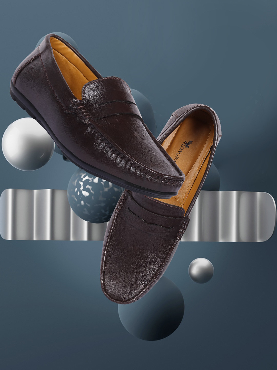 Buy Longwalk Men Brown Solid Formal Loafers - Formal Shoes for Men ...