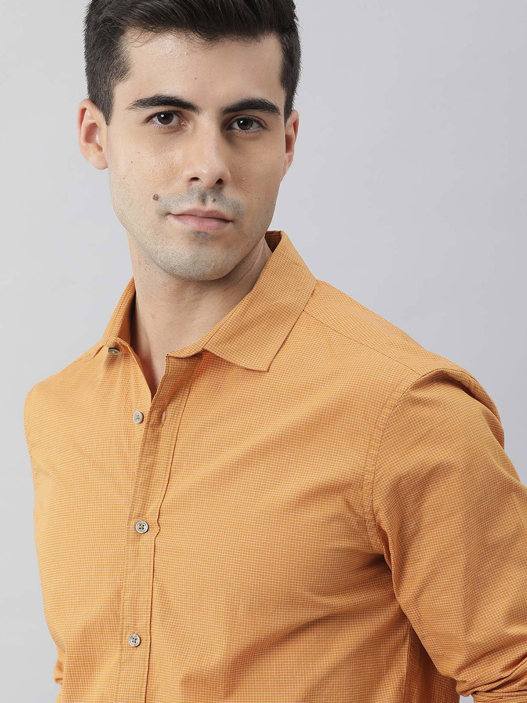 Buy RARE RABBIT Men Cheq Slim Fit Cotton Shirt - Shirts for Men ...