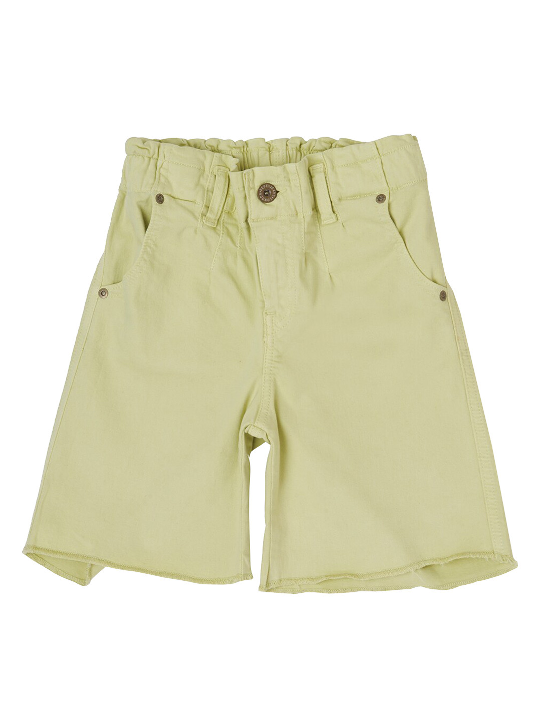 Buy Pepe Jeans Girls Lime Green Slim Fit High Rise Shorts - Shorts for ...
