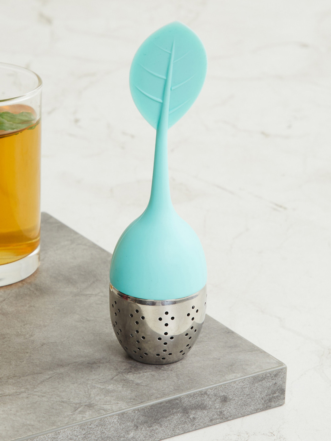 Buy Home Centre Blue Textured Silicone Tea Infuser - Strainer for ...