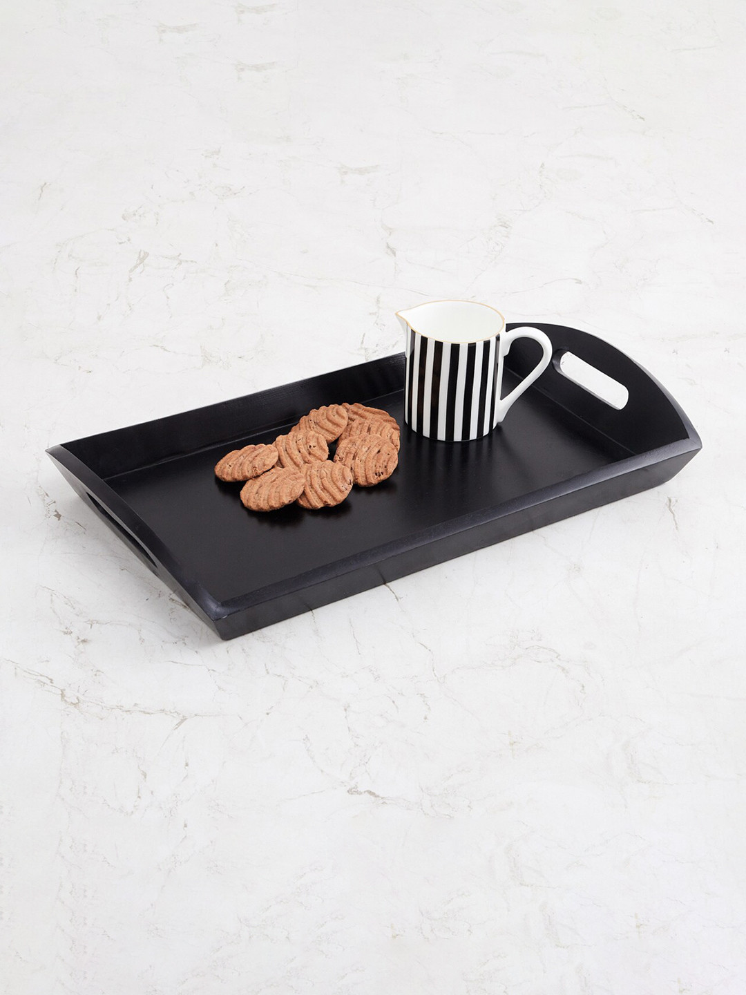 Buy Home Centre Black Wooden Serving Tray - Serveware for Unisex ...
