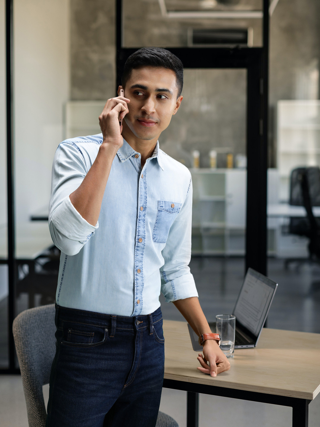 Buy BEAT LONDON By PEPE JEANS Men Blue Classic Slim Fit Casual Shirt ...