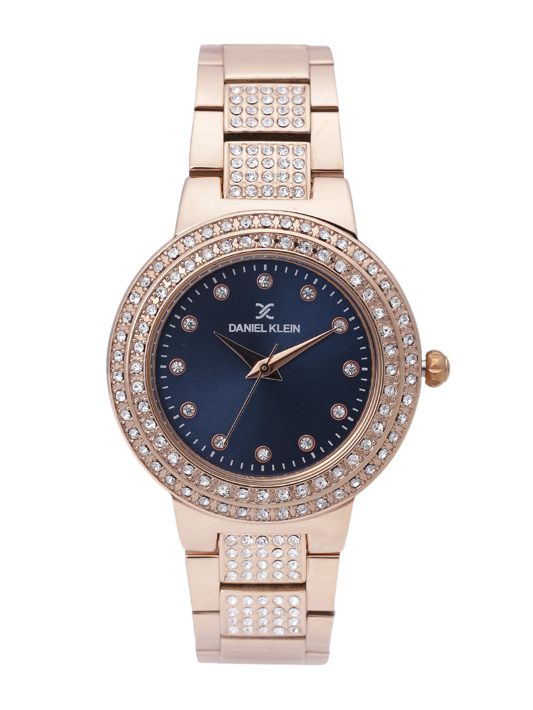 Buy Daniel Klein Premium Women Navy Stone Studded Dial Watch DK11189 6 ...