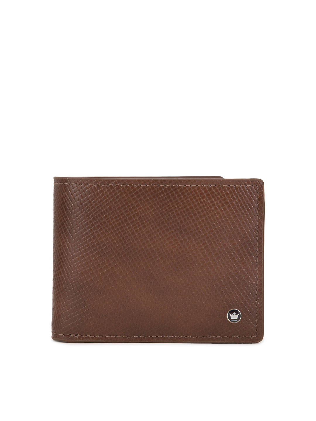 Buy Louis Philippe Men Brown Textured Leather Two Fold Wallet - Wallets ...