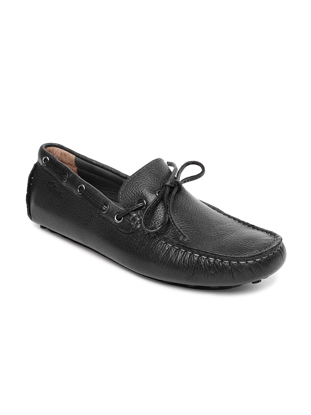 Buy Clarks Men Black Leather Driving Shoes - Casual Shoes for Men ...