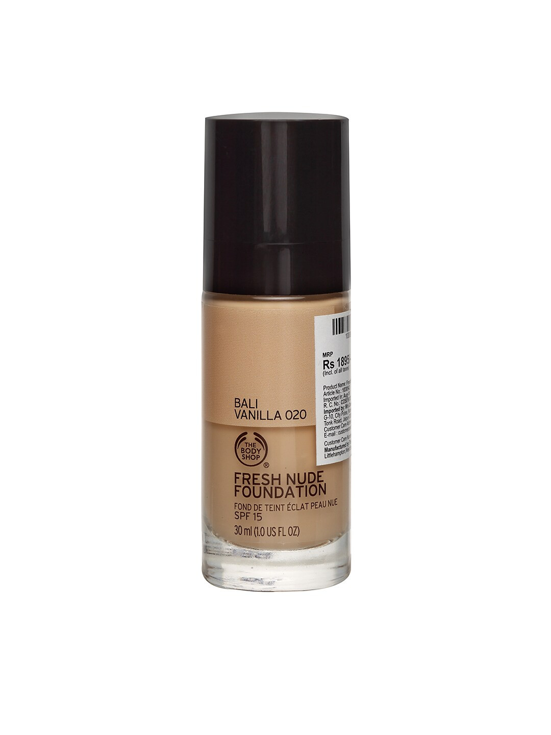 Buy THE BODY SHOP Fresh Nude SPF 15 Sustainable Foundation Bali Vanilla ...