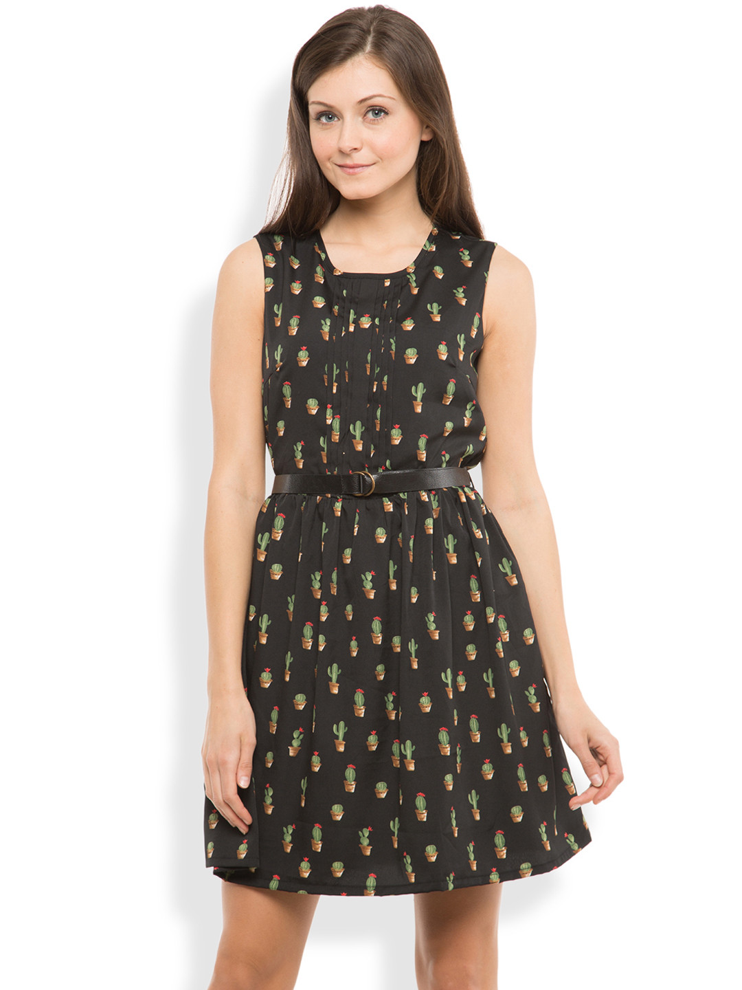 Buy Tokyo Talkies Women Black Printed Fit & Flare Dress - Dresses for ...