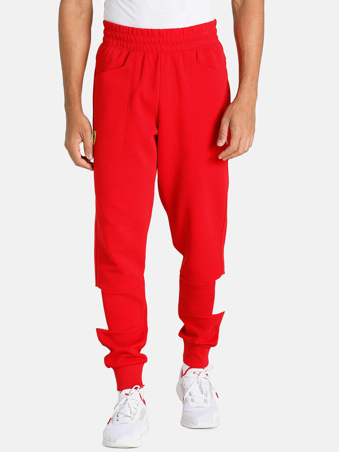 Buy PUMA Motorsport Men Red Solid Cotton Motorsports Joggers - Track ...