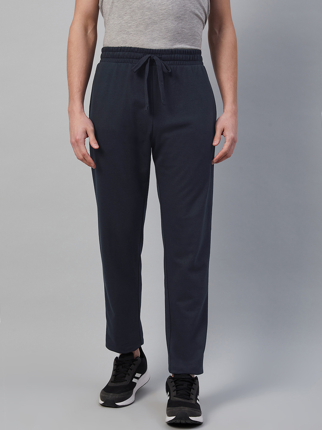 Buy Marks & Spencer Men Navy Blue Solid Trackpants - Track Pants for ...