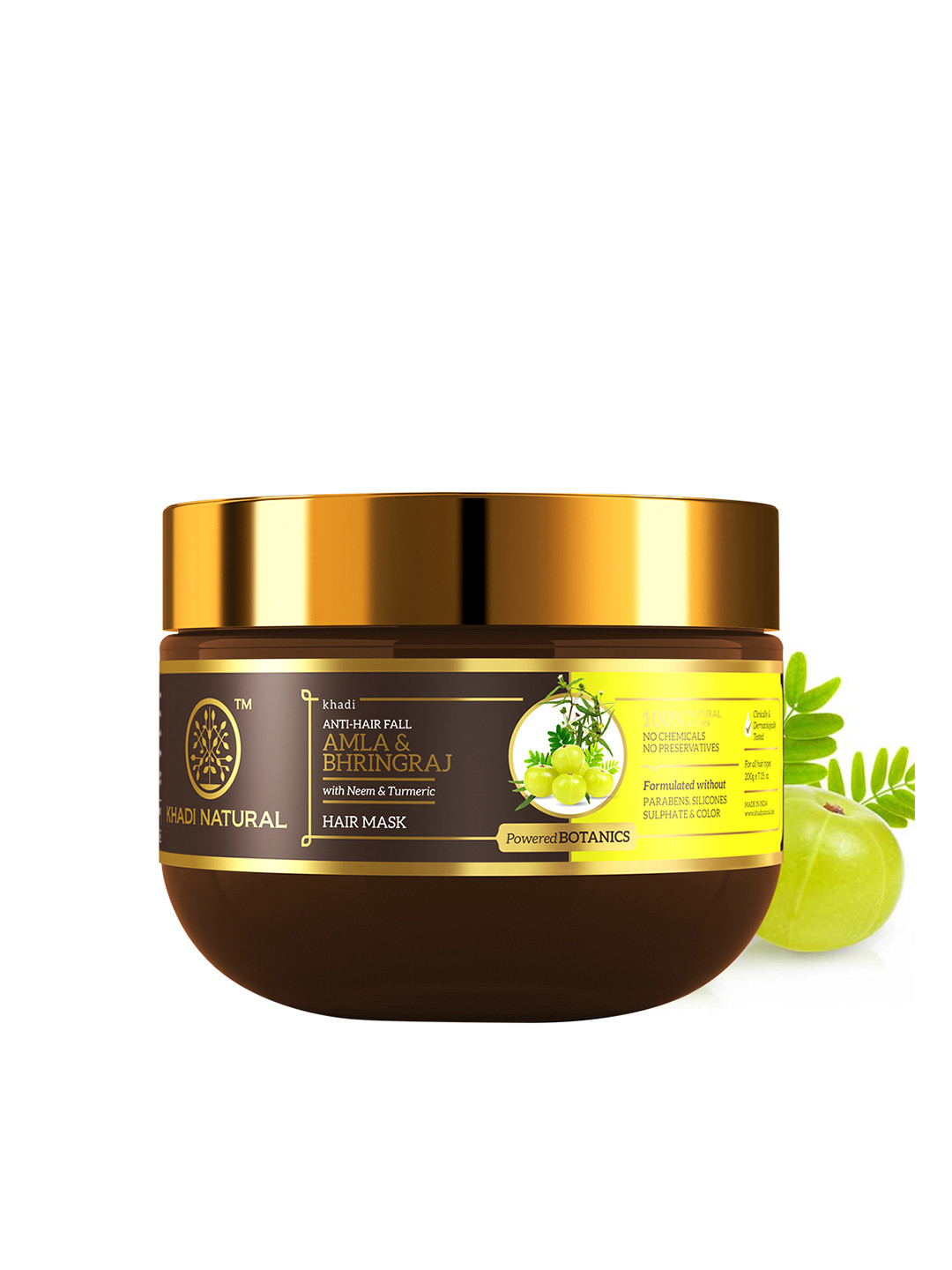 Buy Khadi Natural POWERED BOTANICS Anti Hair Fall Amla & Bhringraj Hair Mask 200 G - Hair Masks ...