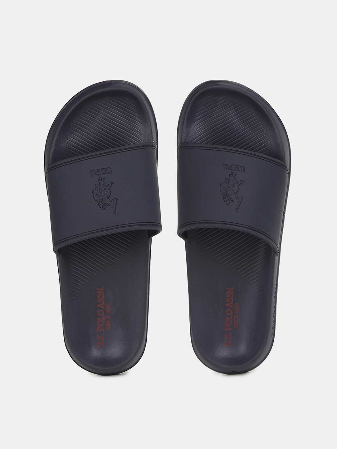 Buy U S Polo Assn Men Navy Blue Sliders - Flip Flops for Men 17005136 ...