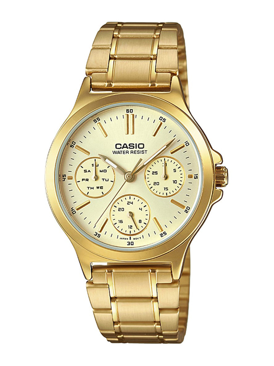 Buy CASIO Women Gold Toned Stainless Steel Bracelet Style Straps ...