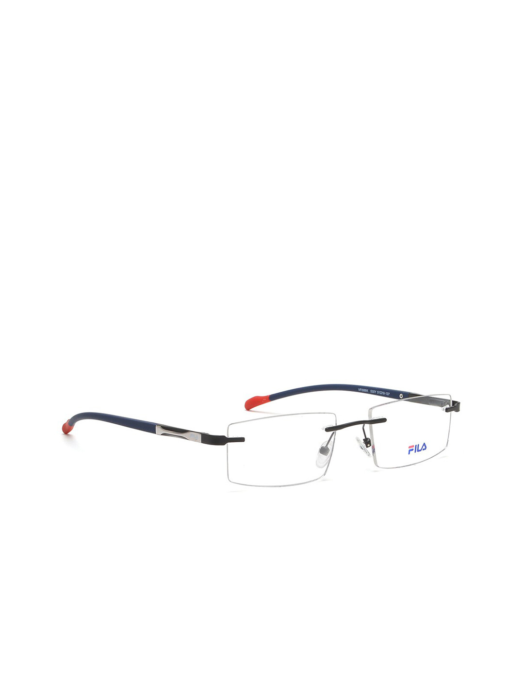 Buy FILA Men Transparent & Blue Rimless Square Frames - Frames for Men ...