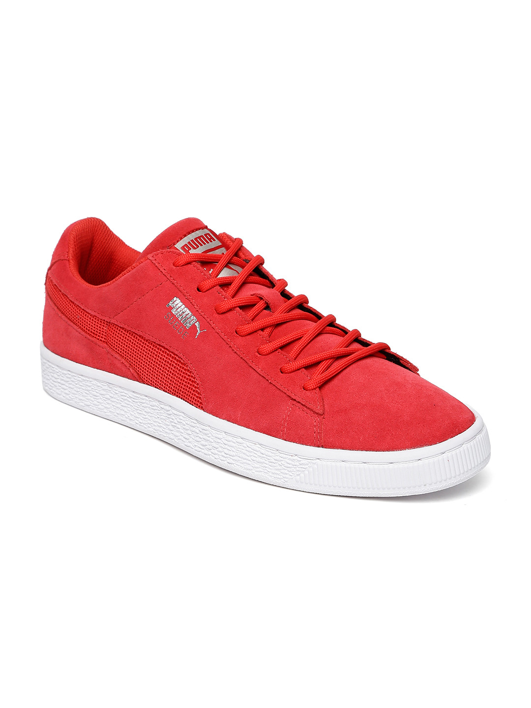 Buy PUMA Men Red Suede Classic Mesh FS Sneakers - Casual Shoes for Men ...