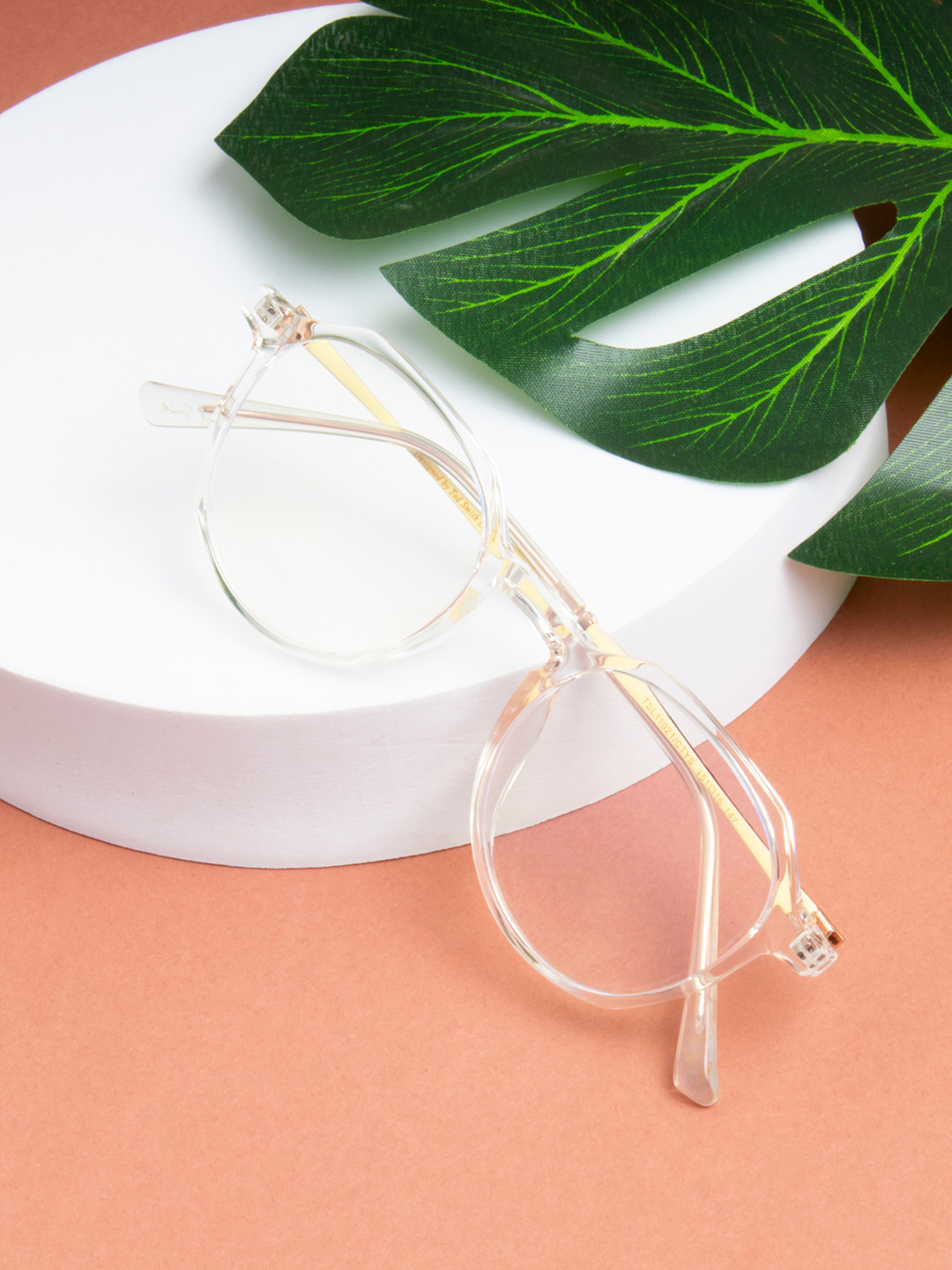 Buy Ted Smith Adult Transparent Full Rim Round Frames Eyeglasses ...