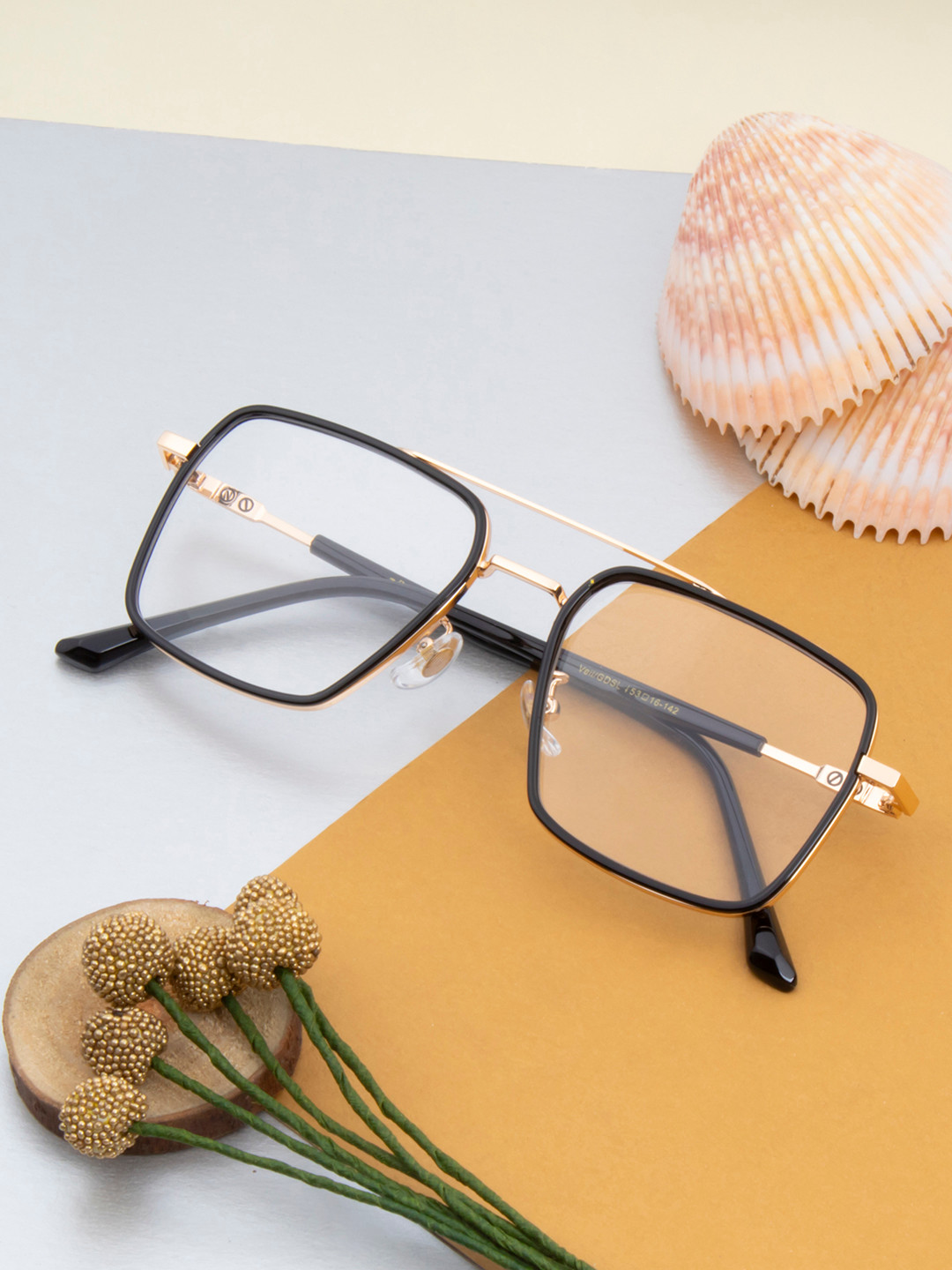 Buy Ted Smith Unisex Gold Solid Aviator Frames Eyeglasses - Frames for ...