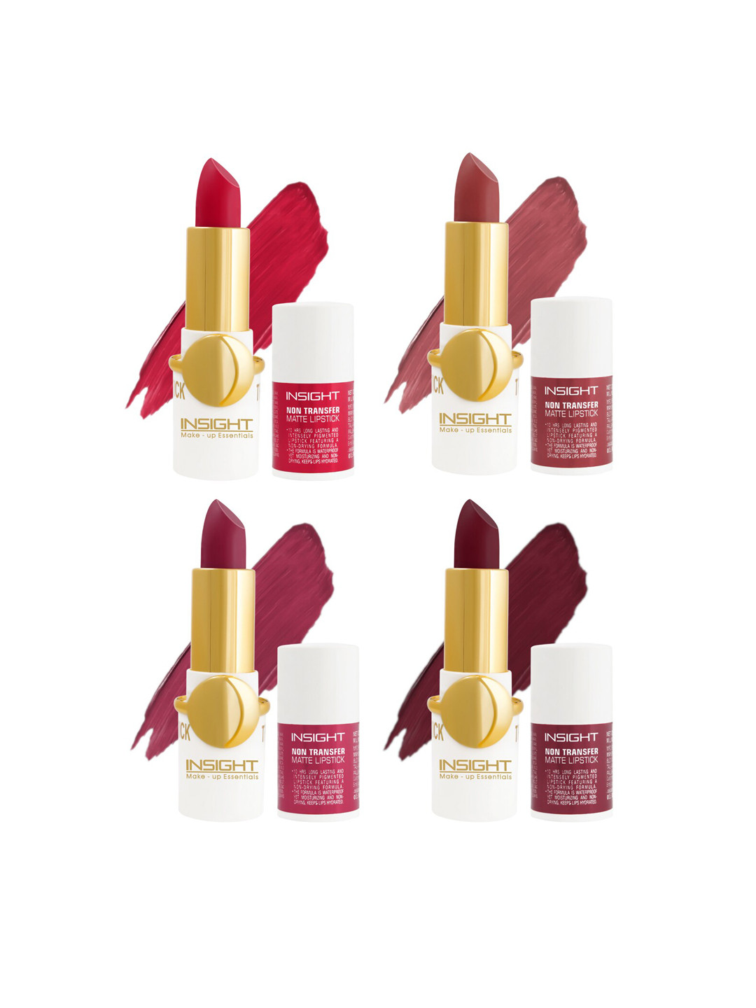 Buy INSIGHT Set Of 4 Bullet Lipstick 16 Gm - Makeup Kit for Women ...