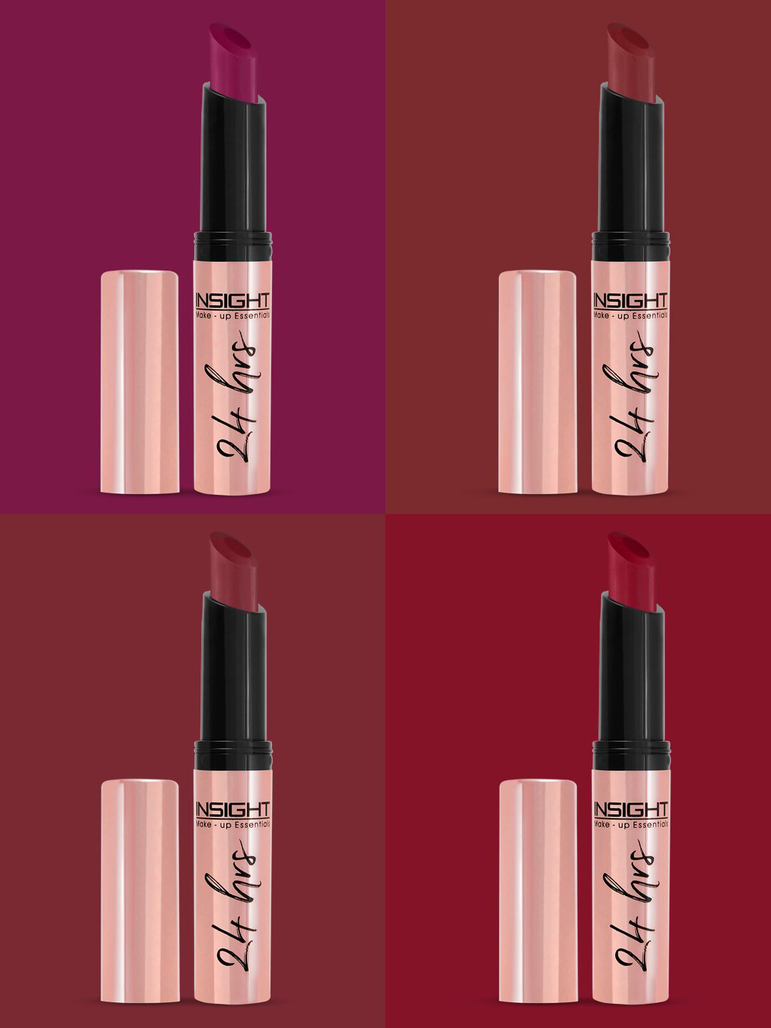 Buy INSIGHT Make Up Essential Set Of 4 24 Hrs Non Transfer Matte ...