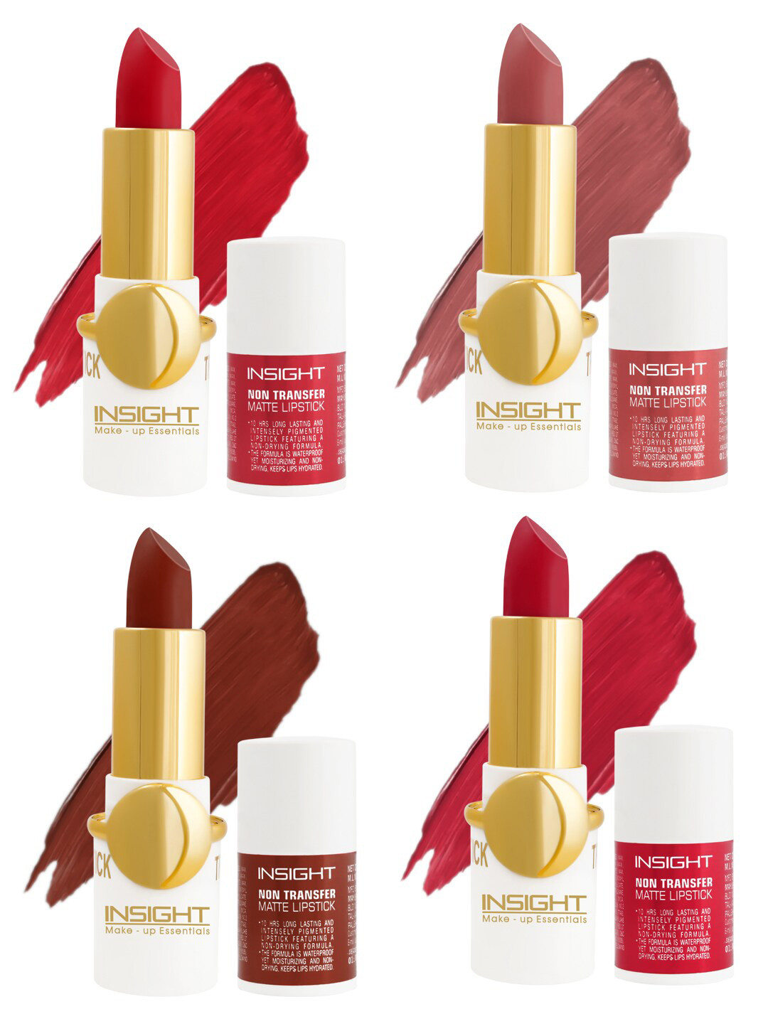 Buy INSIGHT Set Of 4 Bullet Lipstick 16 Gm - Makeup Kit for Women ...