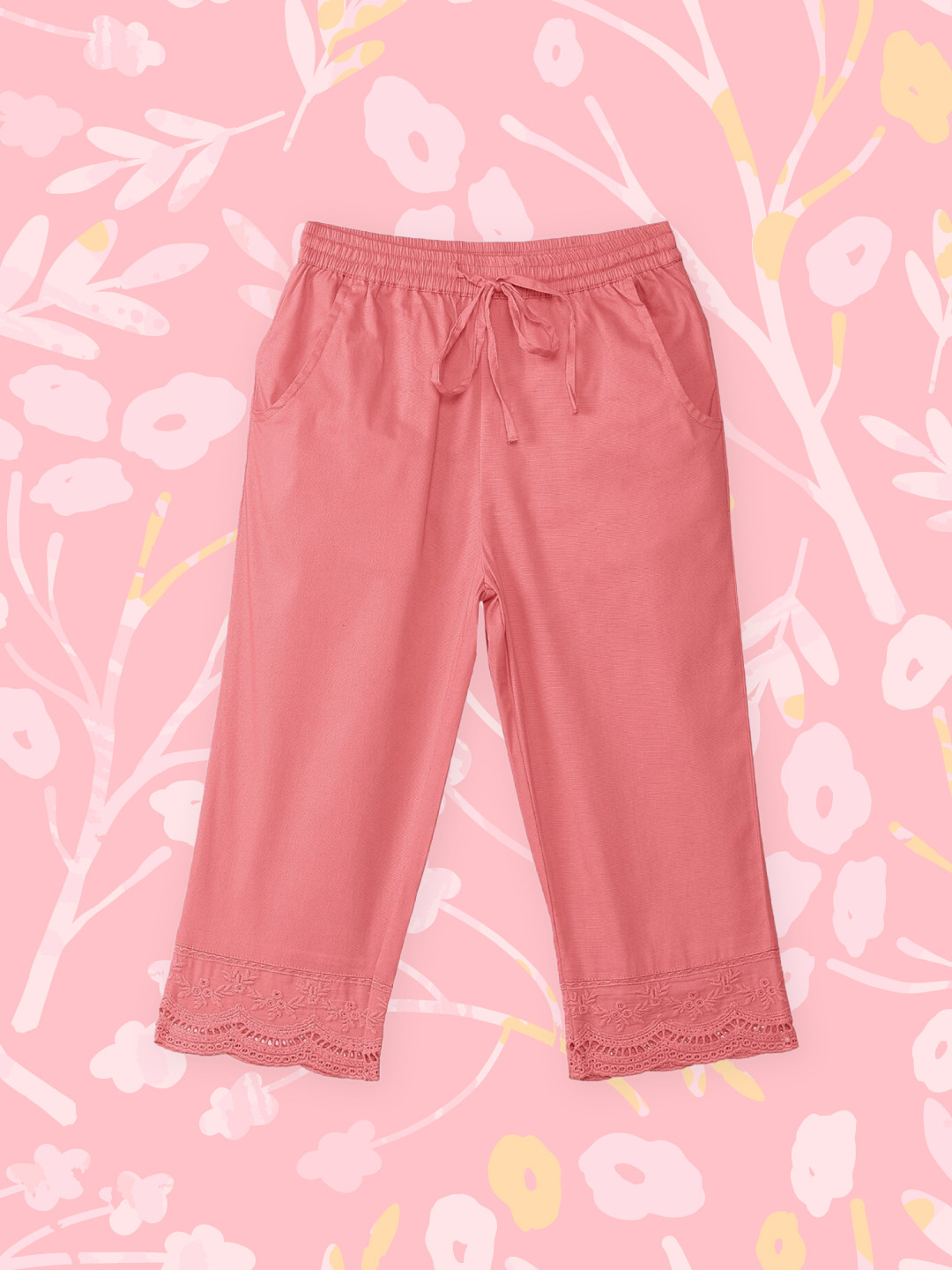 Buy Biba Girls Pink Regular Fit Capris - Capris for Girls 17036080 | Myntra