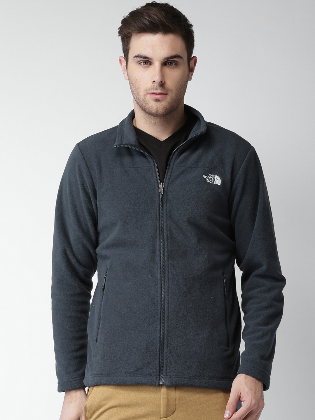 Buy The North Face Men Blue Open Front Asian Fit Jacket - Jackets for ...