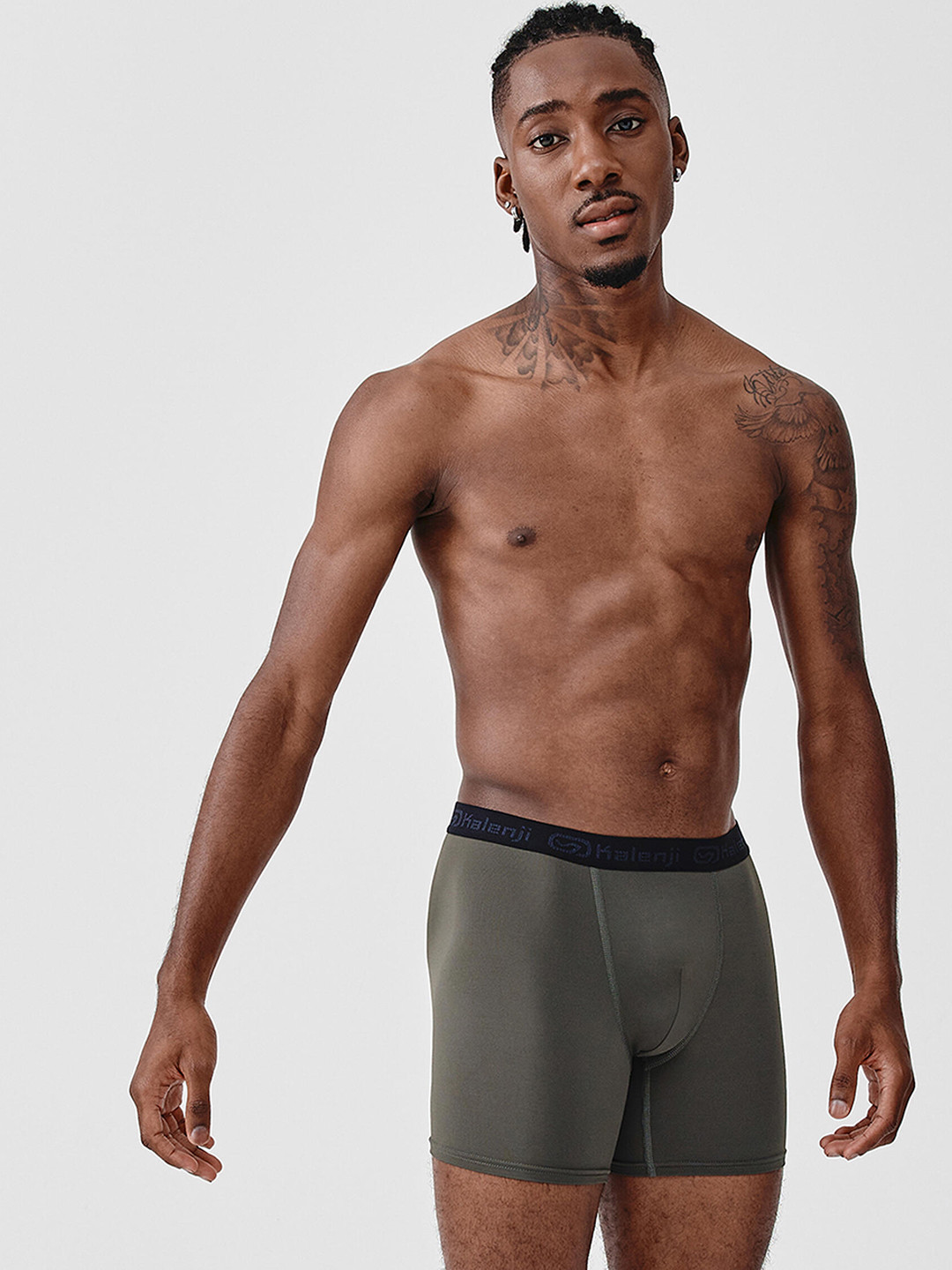 Buy Kalenji By Decathlon Men Khaki Solid Running Boxer 8677502 - Boxers ...