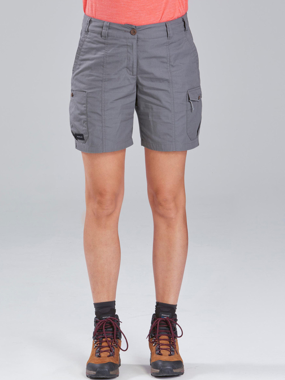 Buy FORCLAZ By Decathlon Women Grey Outdoor Trekking TRAVEL 100 Sports ...